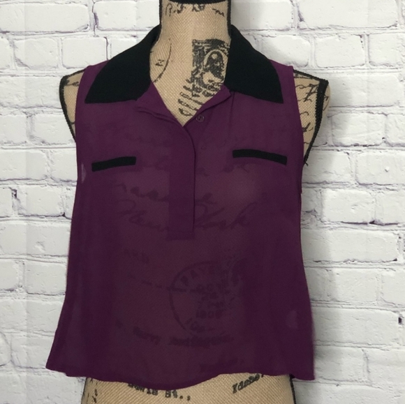 Naked Zebra | Tops | Dark Purple Blouse | Poshmark